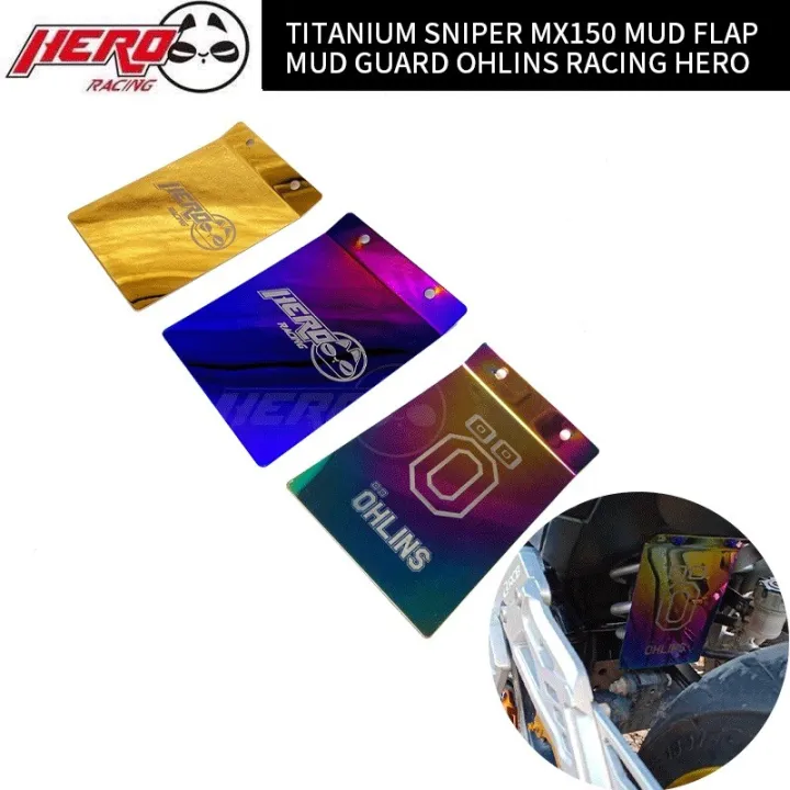 Titanium Sniper MX150 Mud Flap Mud Guard OHLINS Racing Hero Made IN ...
