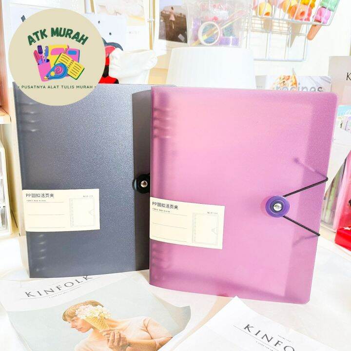 Binder note Garis plastik A5 & B5 spiral ring model bergaris buku tulis ...