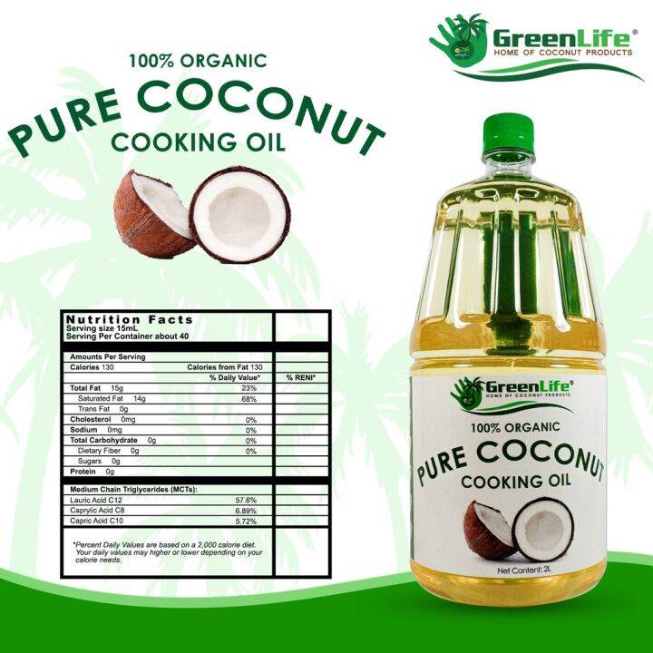 Green Life Organic Pure Coconut Cooking Oil 2L | Lazada PH