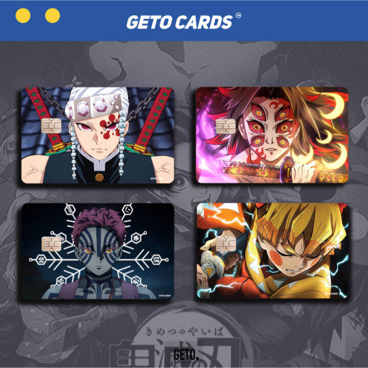 Special Hologram Demon Slayer Atm Card Skin Sticker | Geto CARDS ...