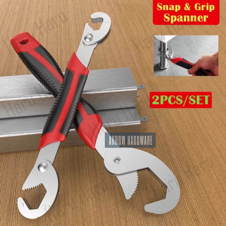 Snap n Grip Adjustable Universal Wrench Set | Lazada PH