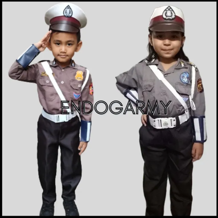 seragam profesi anak polisi polwan cosum carnaval | Lazada Indonesia