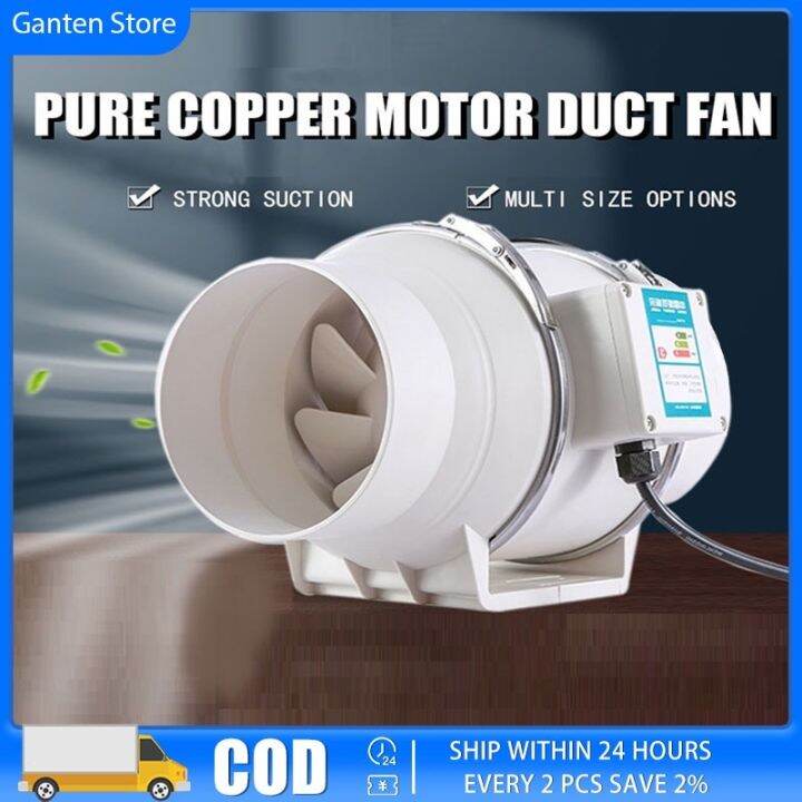 Inverter Duct Fan Exhaust Fan 4/6 Inch Strong Exhaust Ventilation Fan ...