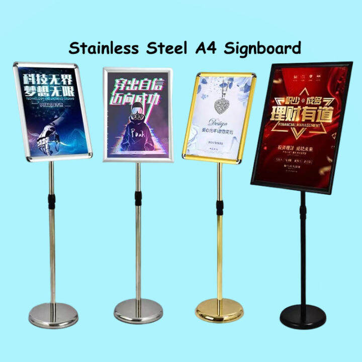Stainless Steel A4/A3 Vertical Signboard Vertical Billboard Water Sign ...