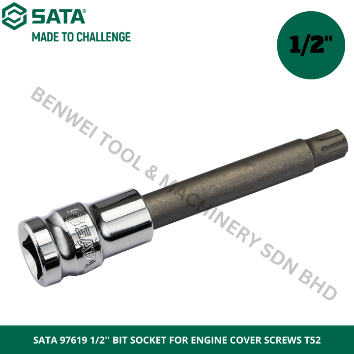 SATA 97619 1/2'' BIT SOCKET FOR ENGINE COVER SCREWS T52 | Lazada