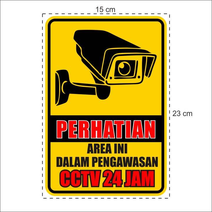STIKER TULISAN / LOGO CCTV PANJANG | STICKER TULISAN / LOGO DIAWASI ...