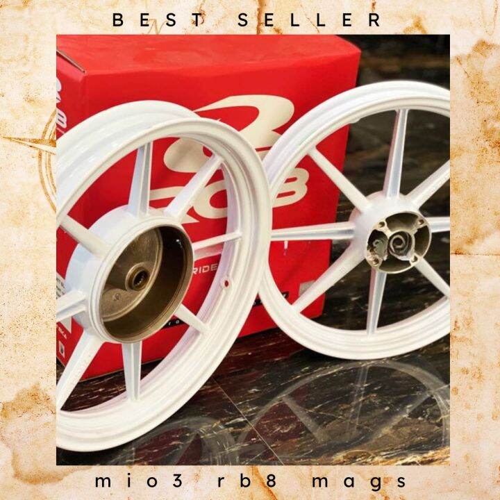 racing boy sports rim sp811 rb8 mags white yamaha mio 125 | Lazada PH