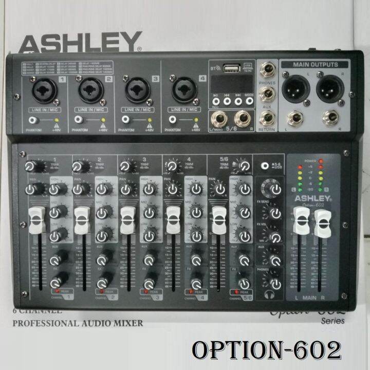 Mixer Ashley Option 602 Original 6 Channel Bluetooth - PC Soundcard | Lazada Indonesia