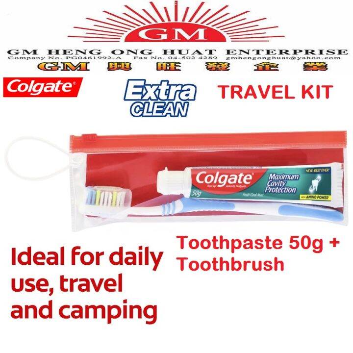 Colgate Travel Kit (Toothpaste 50g + Toothbrush) | Lazada