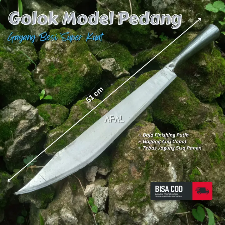 Golok Model Pedang Gagang Besi Bahan Baja Berkualitas - Golok Ladang ...