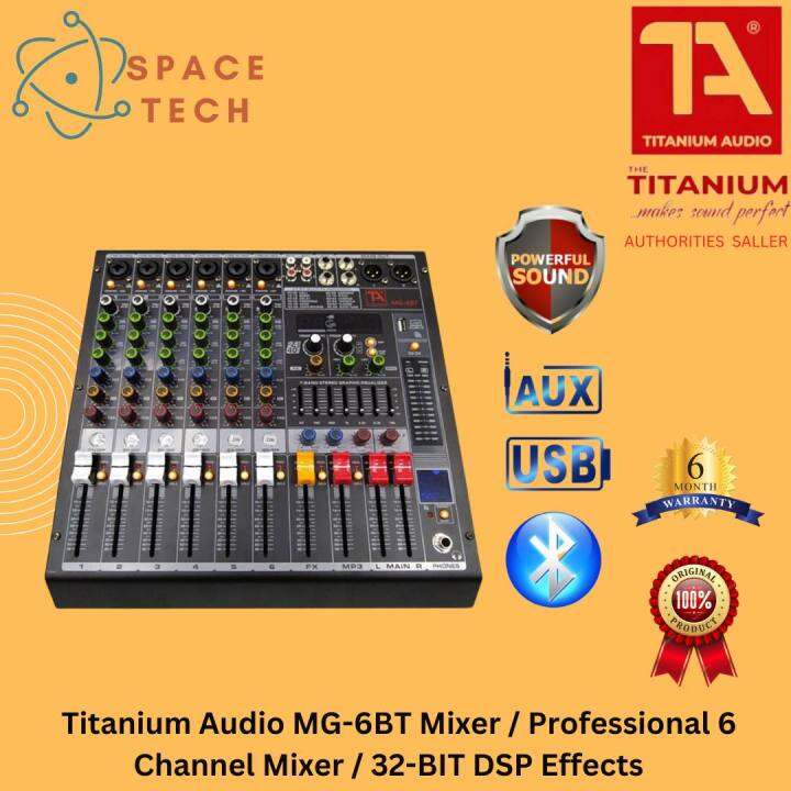 Titanium Audio MG-6BT Mixer / Professional 6 Channel Mixer / 32-BIT DSP ...