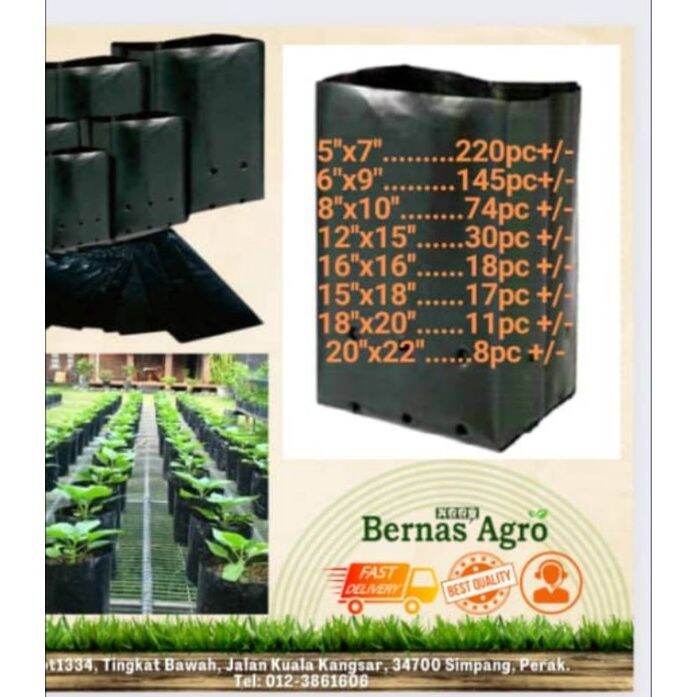 Polybag / 种植袋 / Polibag Hitam Tebal / pelbagai size plastik bag ...