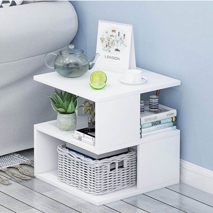 Simple bedside table bedroom modern minimalist solid wood storage table ...
