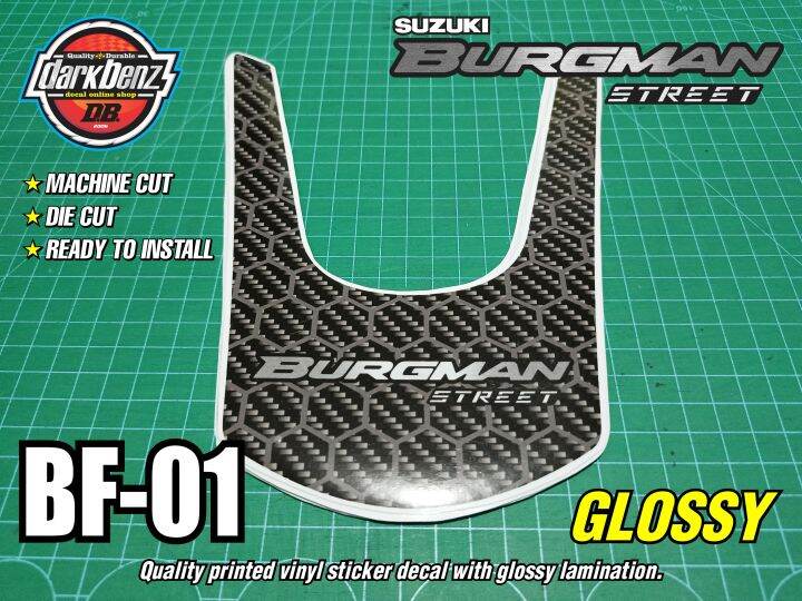 Suzuki Burgman 125 - Honeycomb Design for Front Fender Printed Sticker ...