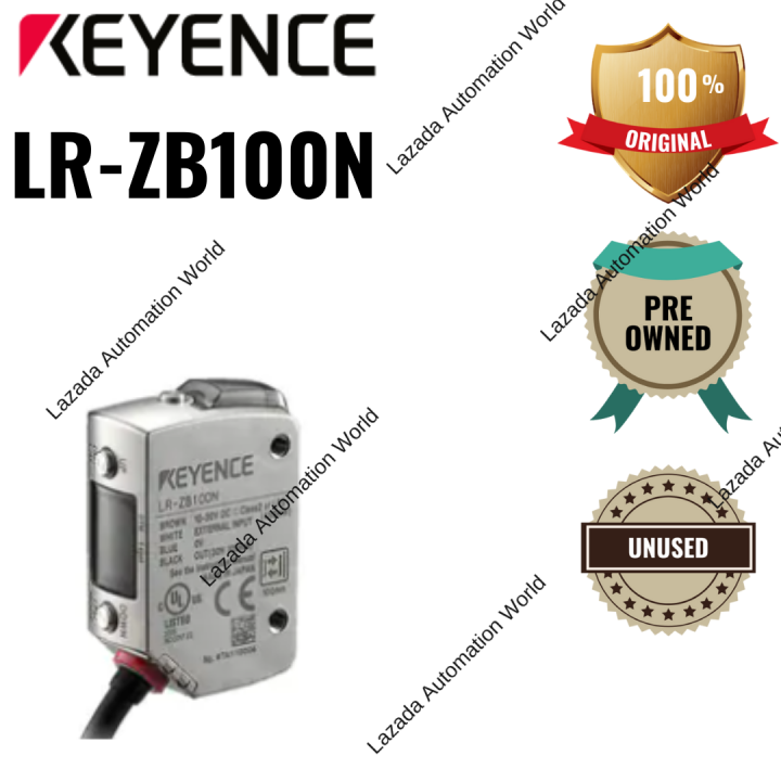 Keyence CMOS laser Sensor LR-ZB100N Rectangular w/ cable type, 100 mm LRZB100N LR-ZB100 LR-ZB10 ...