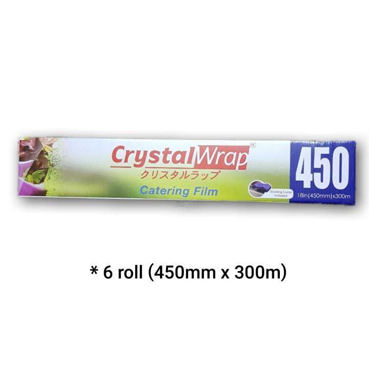 Crystal Food Wrap 18'' Catering Film Cling Wrap 6 Roll Pembalut Filem ...
