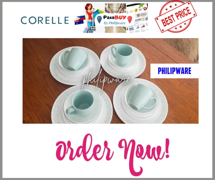 100% Authentic CORELLE 16pc Dinnerware Delano | Lazada PH