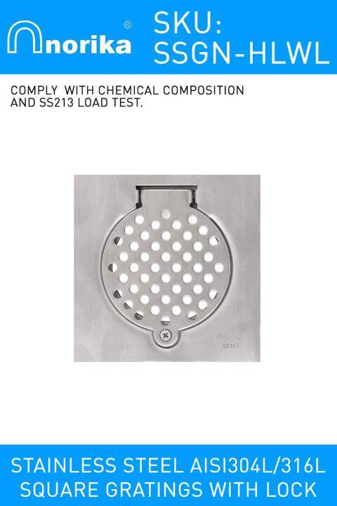 "NORIKA®" Stainless Steel AISI304 & AISI316L Bathroom Toilet Square ...