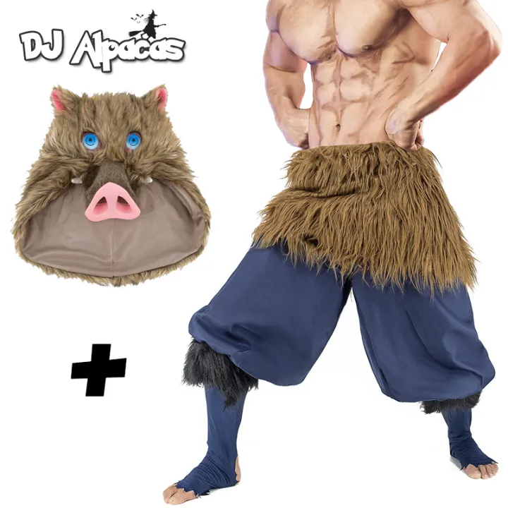 Demon Slayer Cosplay Kimetsu No Yaiba Hashibira Inosuke Cosplay Costume ...