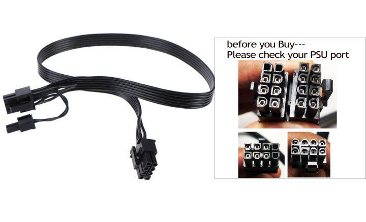 PSU PCIe Power Supply cable GPU 8 pin to 6 pin 50cm PSU Modular ...