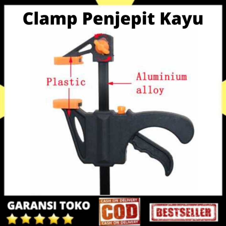 Clamp Penjepit Kayu 4 Inch Speed Squeeze Ratcheting / Alat Bantu Clamp ...