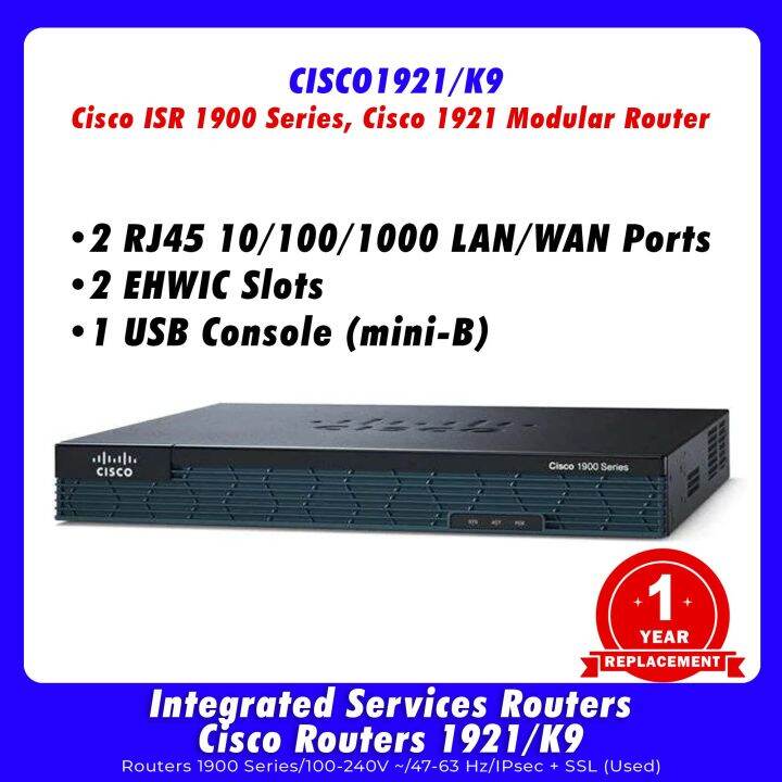Integrated Services Routers /Cisco Routers 1921/K9 Routers 1900 Series ...