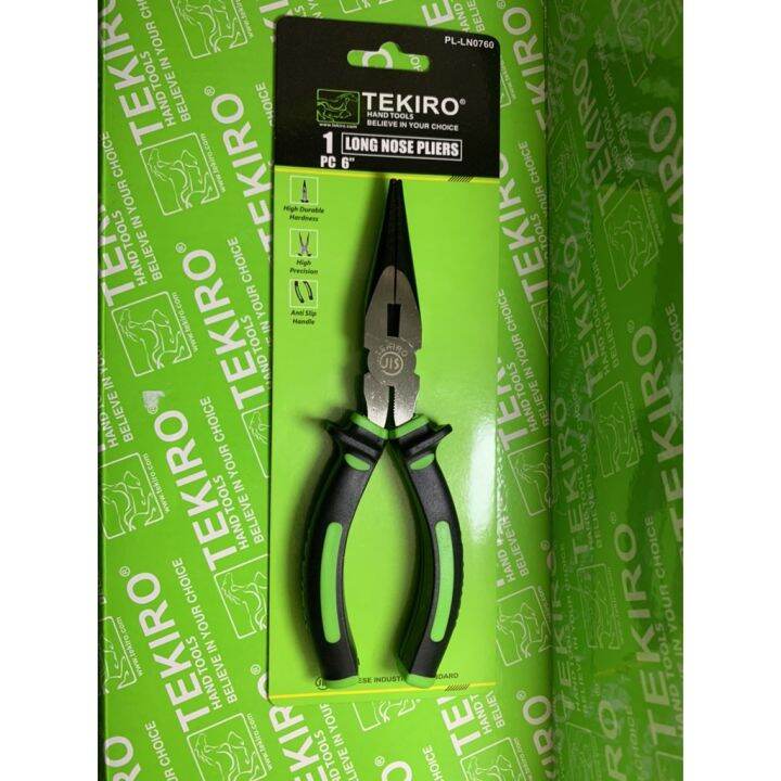 TEKIRO Tang Lancip 6" Tekiro Long Nose Pliers 6 inch TEKIRO 6in PL-LN0760 | Lazada Indonesia