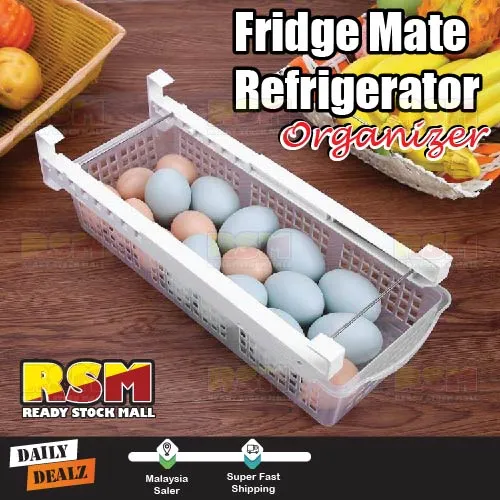 Fridge Mate Refrigerator Pull Out Drawer Space Saving Organise Storage ...