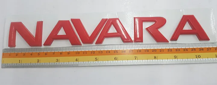Logo Navara งานพลาสติก พร้อมกาวติด ตัวอักษรแยก สีแดง nissan 1 | Lazada ...
