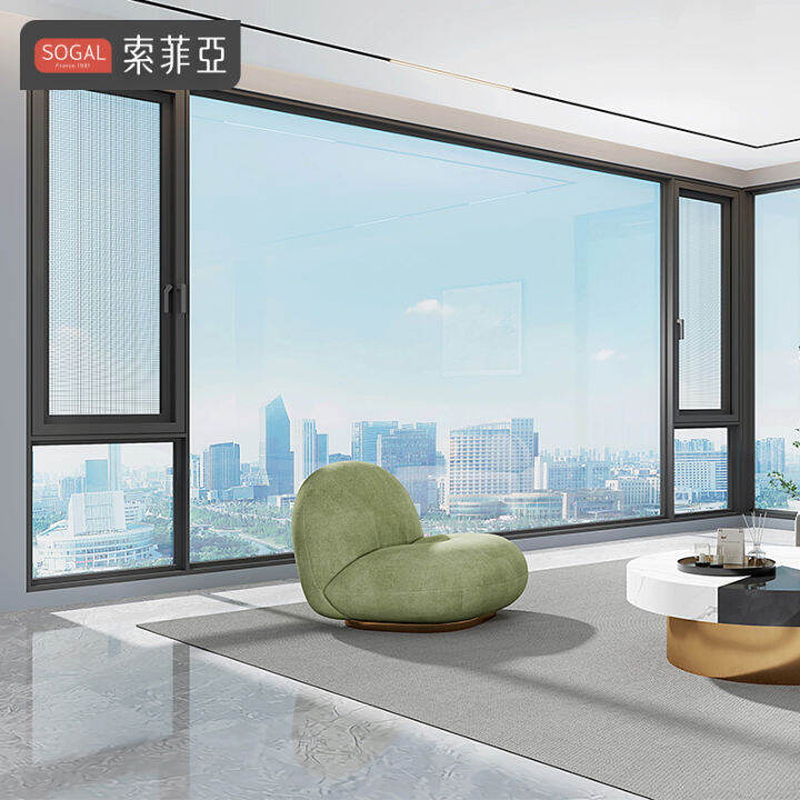 Sophia doors and windows broken bridge aluminum balcony landing soundproof window aluminum ...