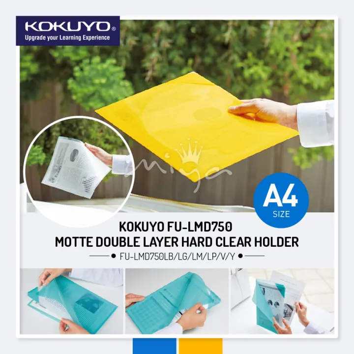 Kokuyo FU-LMD750 Motte Double Layer Hard Clear Holder File - A4 | Lazada