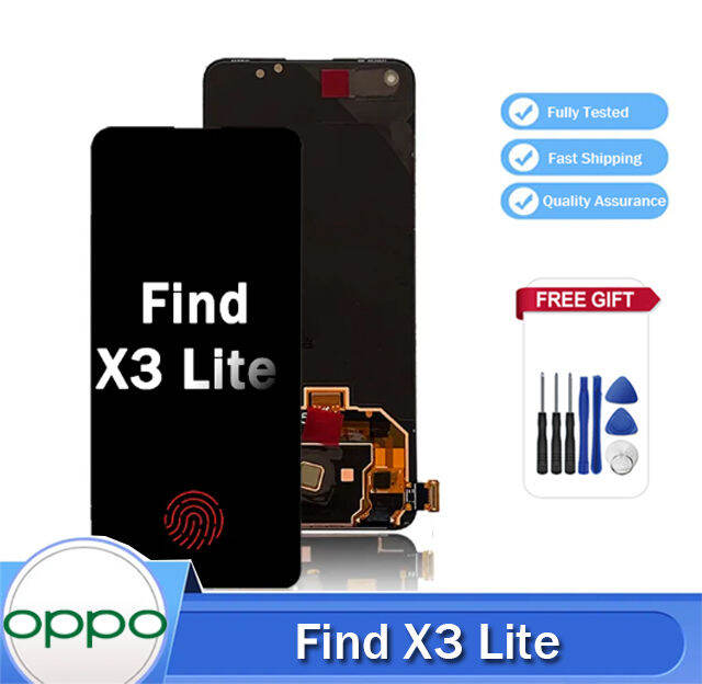 6.43" Original AMOLED For Oppo Find X3 Lite LCD Display Screen Frame+Touch Panel Digitizer For ...