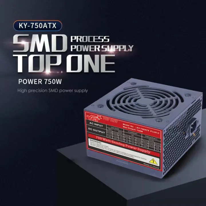 YGT PSU TOP ONE 750W ATX 6PIN Long Cable ATX Power Supply KY-750ATX ...