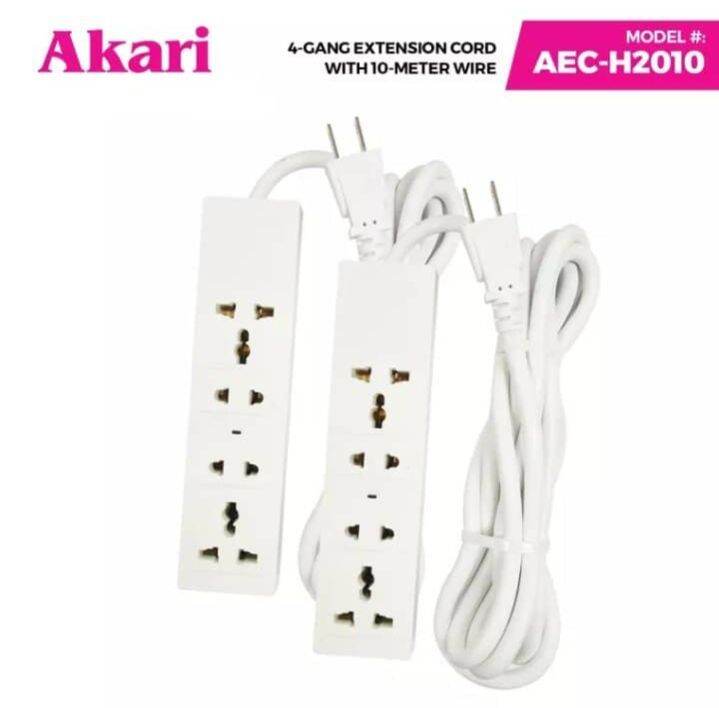 Akari 4-Gang Extension Cord with 10-meter wire (AEC-H2010) | Lazada PH