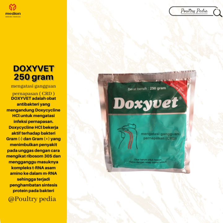 DOXYVET MEDION - Obat untuk Infeksi Pernafasan Ayam - 250 gram | Lazada ...