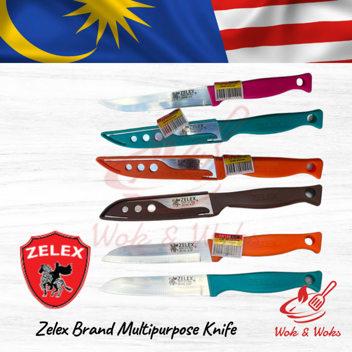 Zelex Brand Multipurpose Stainless Steel Knife / Pisau Keluli Seberguna ...