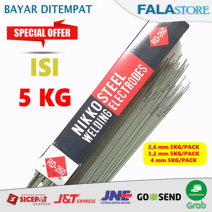 Kawat Las RB-26 2,6mm 3,2mm Nikko Steel RD260 Welding Electrodes 5KG | Lazada Indonesia