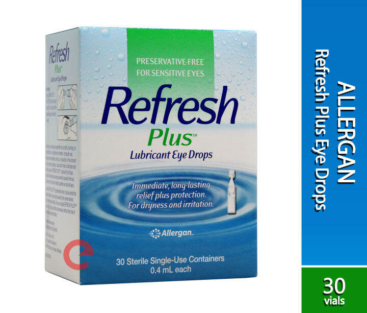 (EXP 11.2024) Allergan Refresh Plus Lubricant Eye Drops 0.4ML Vial 30S ...