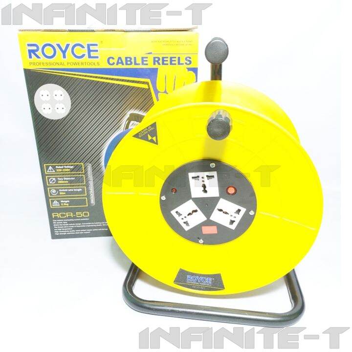 Royce Cable Reels 50 Meters RCR-50 (3 Socket) Extension Cord | Lazada PH
