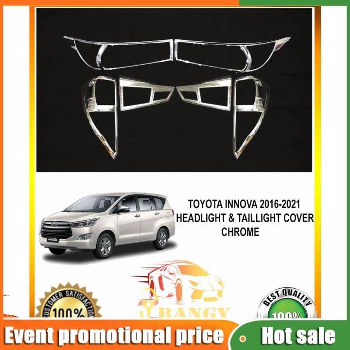 Toyota Innova 2016 to 2023 Headlight and Taillight cover chrome 2018 ...