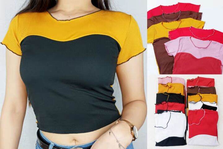 new casual simi Crop top for womens | Lazada PH
