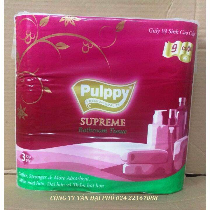 Giấy vệ sinh cao cấp 3 lớp Pulppy Supreme | Lazada.vn