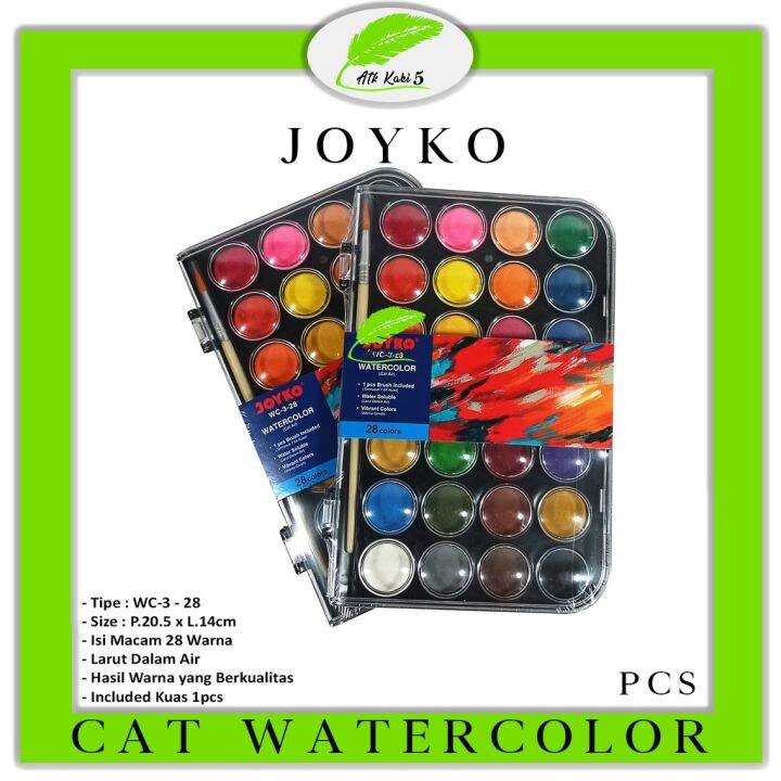 JOYKO - Watercolor Set Cat Air WC-3 Isi 28 Warna - Set | Lazada Indonesia