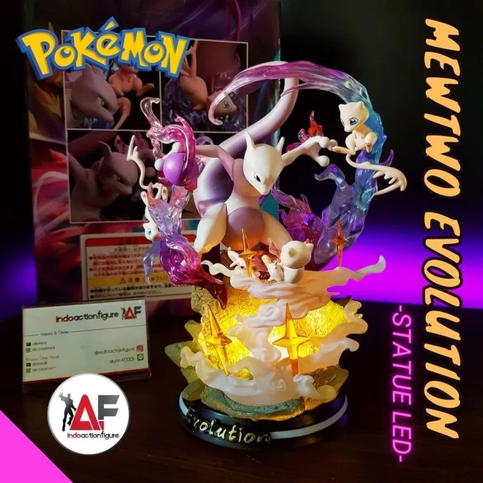 Action Figure Statue Pokemon Mewtwo Evolution LED | Lazada Indonesia