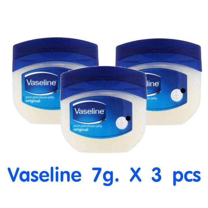 วาสลีน กระปุกเล็ก 7g. Mini Vaseline Original Pure Jelly ขนาด 7g. 3 ...