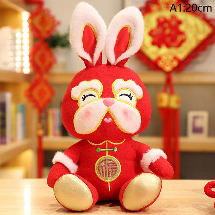 WenRan BI Chinese Zodiac Fortuna Grandpa Rabbit New Year Tang Suit Cute ...