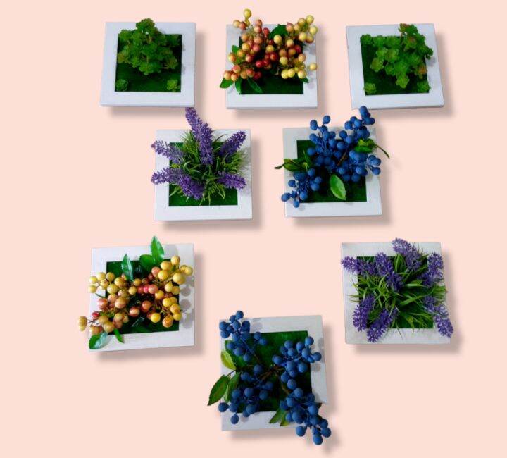 Bunga Plastik Mini Cantik Artificial Vas Model Frame 3D utk Pajangan ...