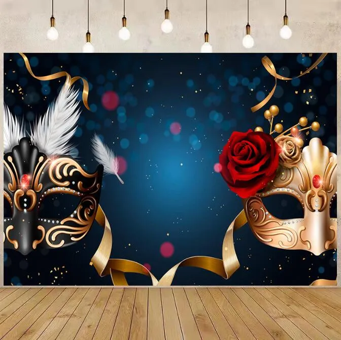Masquerade Photography Background Masquerade Mysterious Backdrop Photo ...
