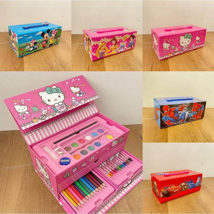 Colour box 54Pcs/Set Kids Drawing Art Set Cartoon Painting Pen Colour ...