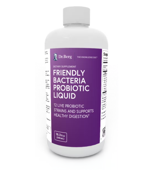 Dr. Berg Friendly Bacteria Probiotic Liquid Supplement 12 Live ...